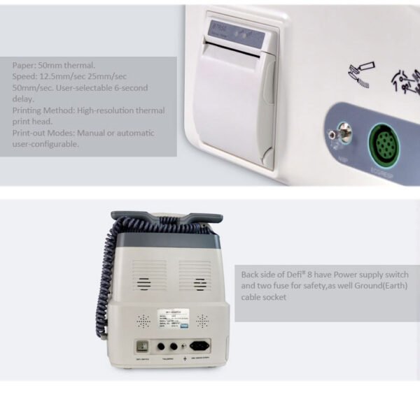 Emergency First Aid Defibrillator monitor with Biphasic and Monophasic ...