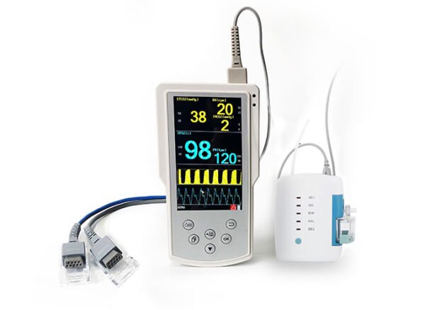 Portable Capnoxi Capnography Gas Analyzer Display with SpO2 Monitor ...